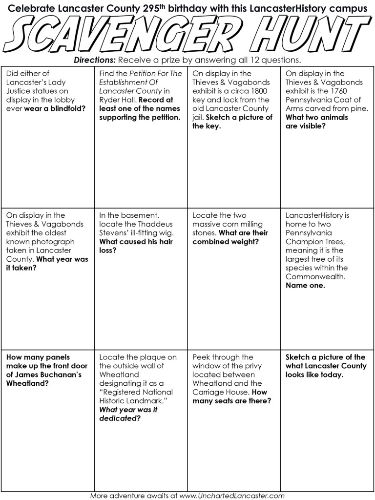LancasterHistory Campus Scavenger Hunt – Uncharted Lancaster